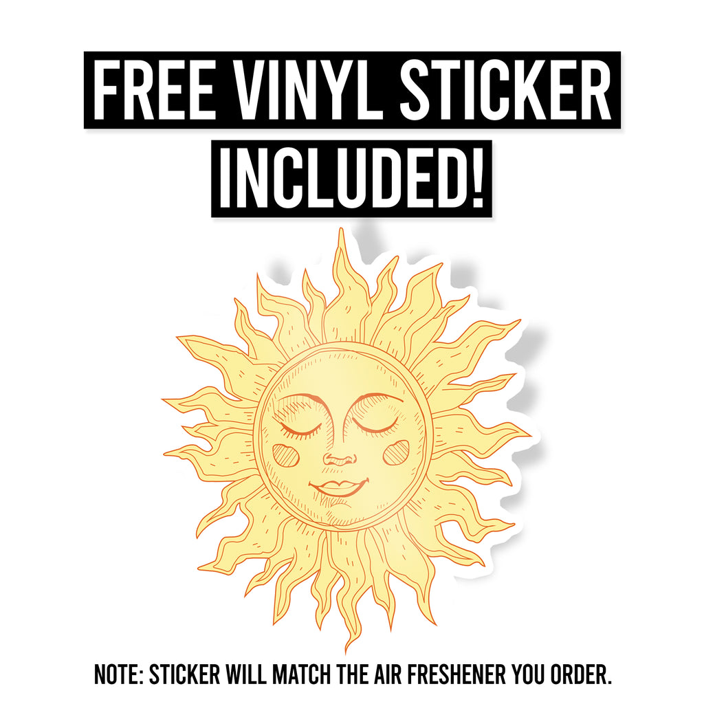 Sun Air Freshener + Vinyl Decal – RacingFresh.com